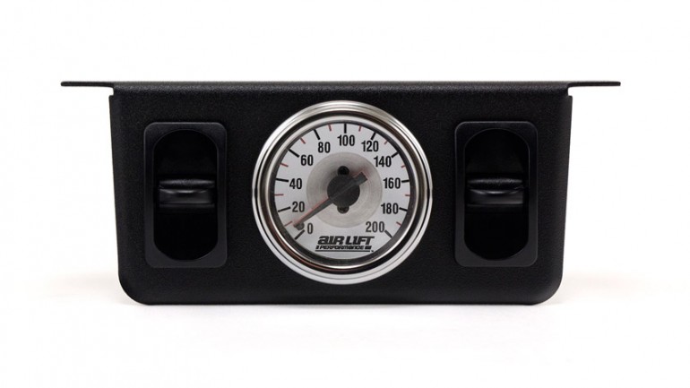 Airlift Dual Needle Gauge with two paddle switches- 200 PSI | Universal Air