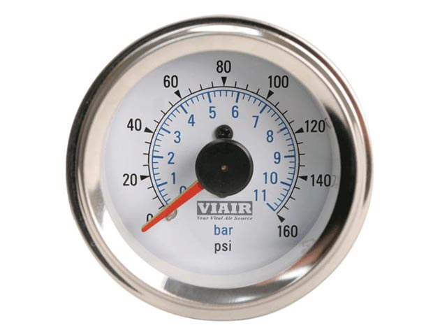2" Dual Needle Gauge 160 White | Universal Air