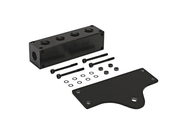 6 Port Billet Manifold with Mounting Bracket | Universal Air